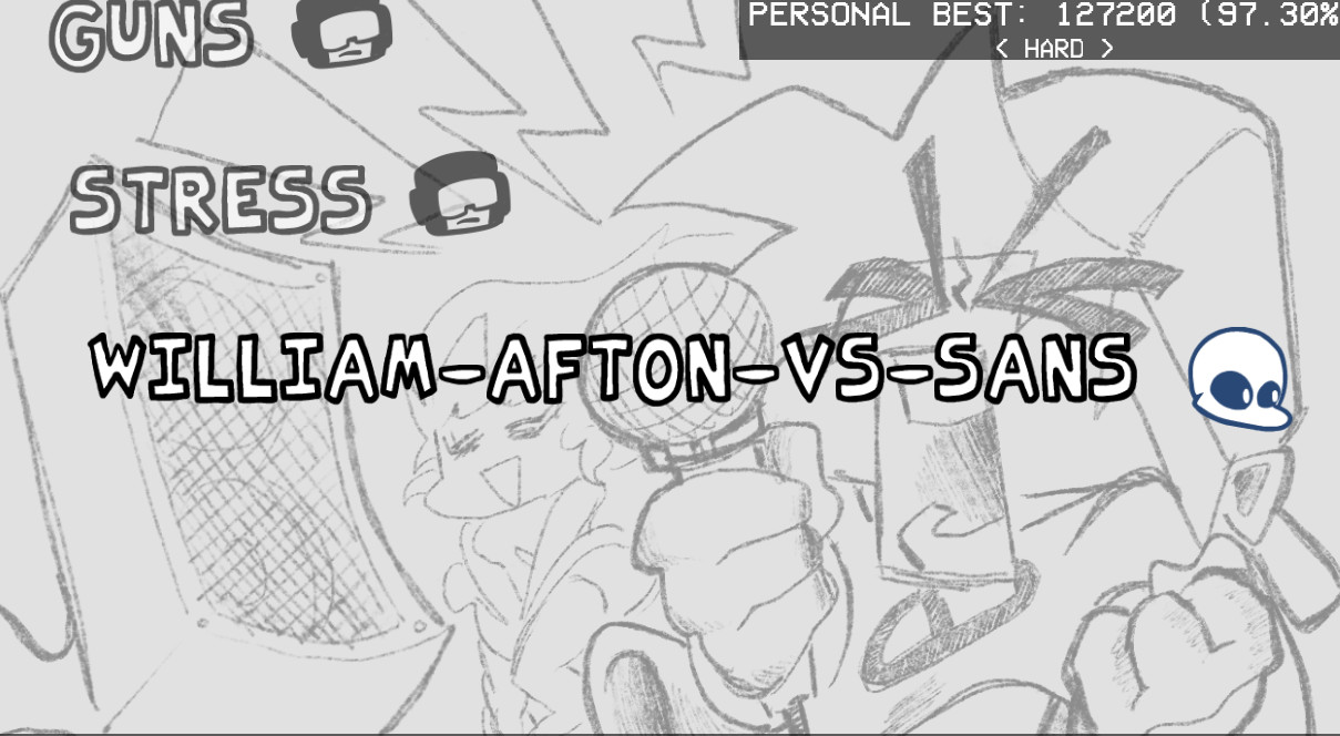 william afton vs sans (unlikely rivals cover) Mod for Friday Night ...