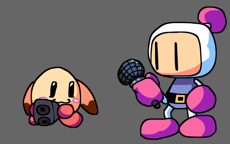 Bomberman (White Bomber) OVER BOYFRIEND Mod for Friday Night Funkin ...