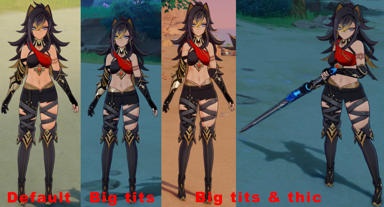 [Dehya] - Default / Thicc / Tits - [Collections] Mod for Genshin Impact | GI Mods