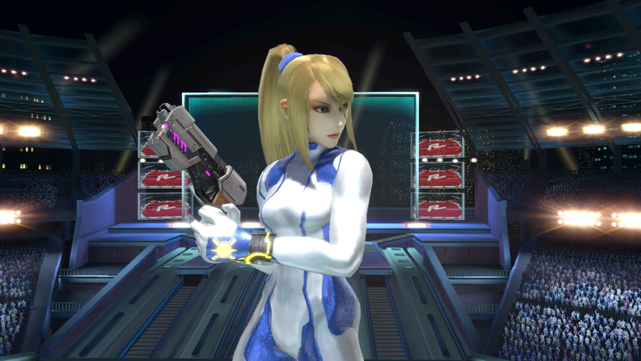 Blue & White Zero Suit Samus! [Super Smash Bros. Ultimate] [Mods]
