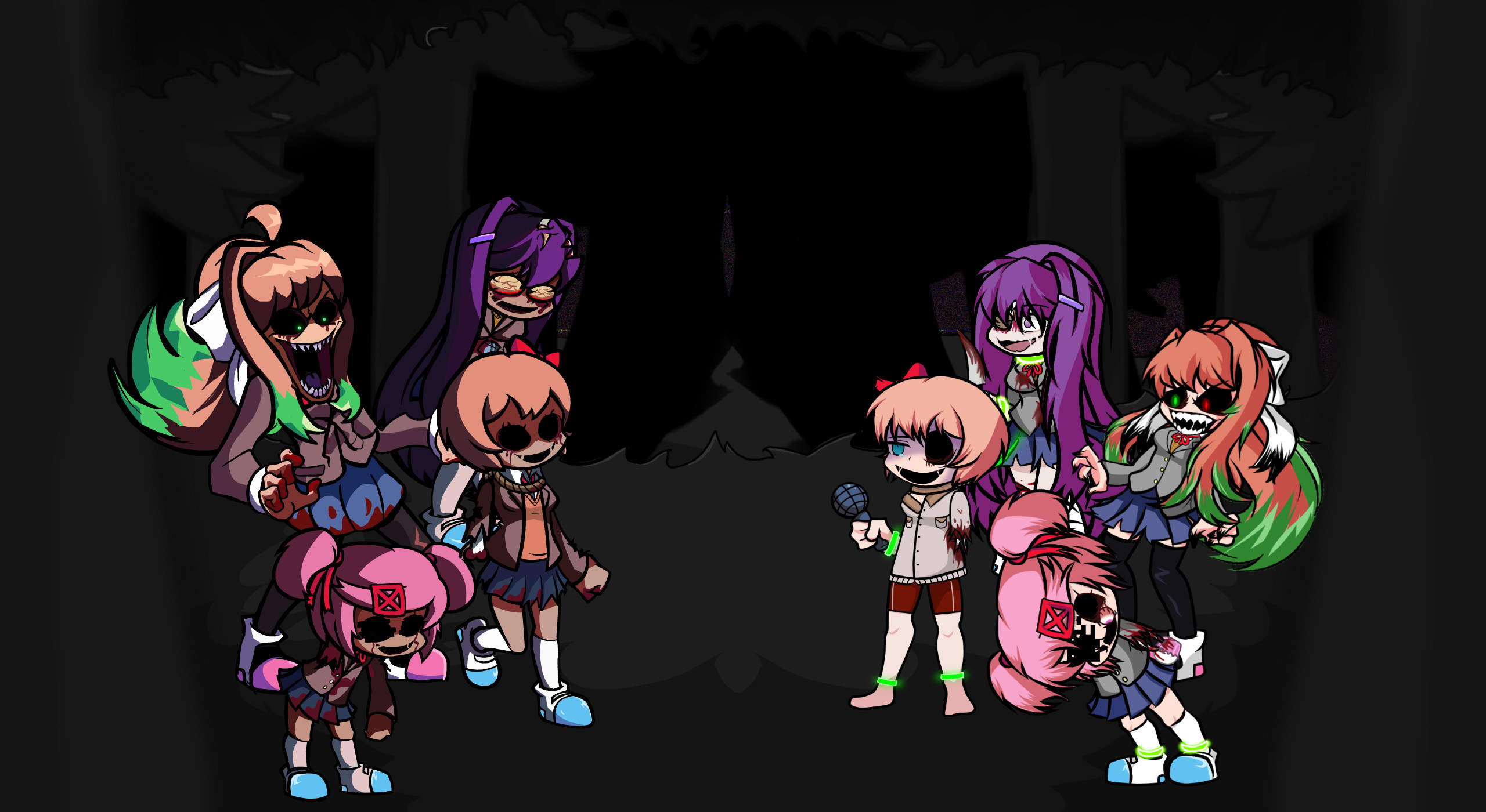 Monika.exe V1 and V2 Remixes [Friday Night Funkin'] [Mods]