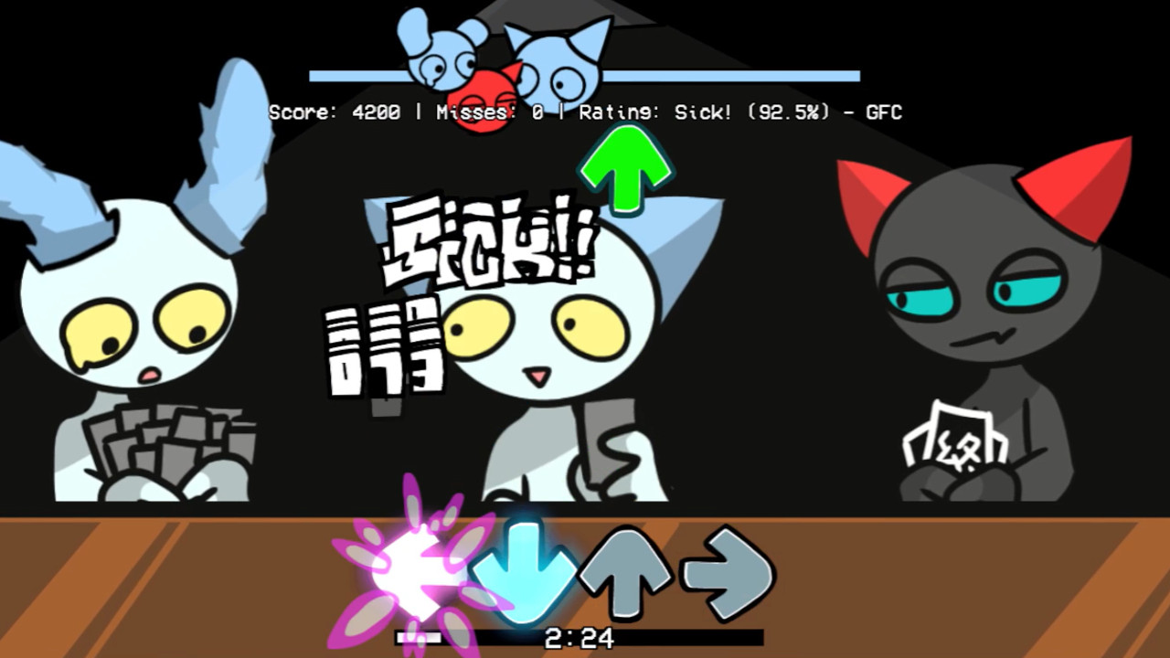 FNF Pasta Night blue cat cover Mod for Friday Night Funkin' | FNF Mods