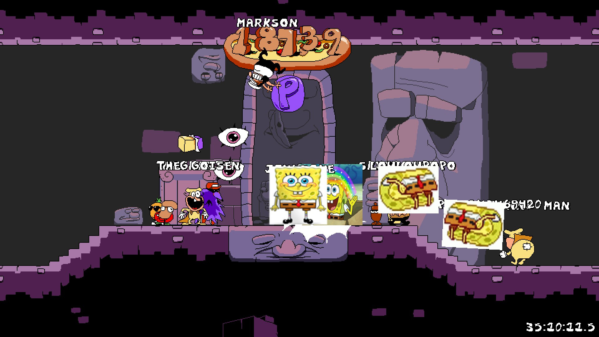 Playable Spongebob in PTU (Pepperman reskin) Mod for Pizza Tower | PT Mods