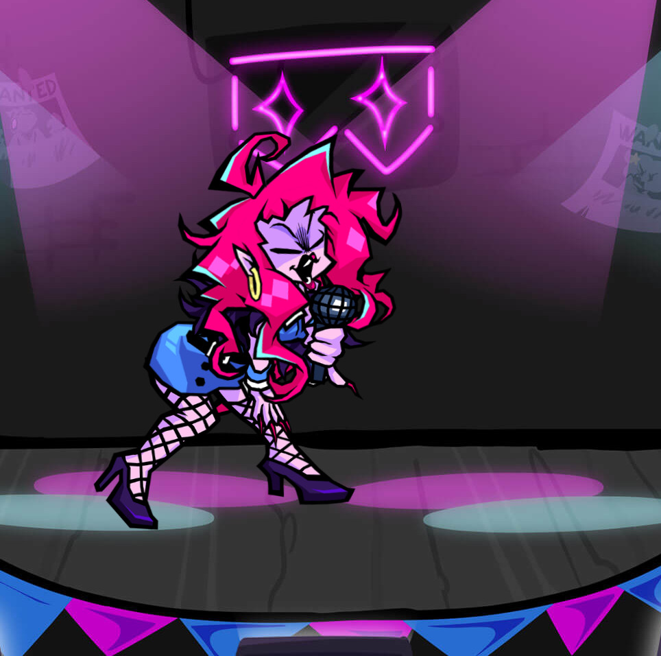 Cyberpunk Mom Skin Mod for Friday Night Funkin' | FNF Mods