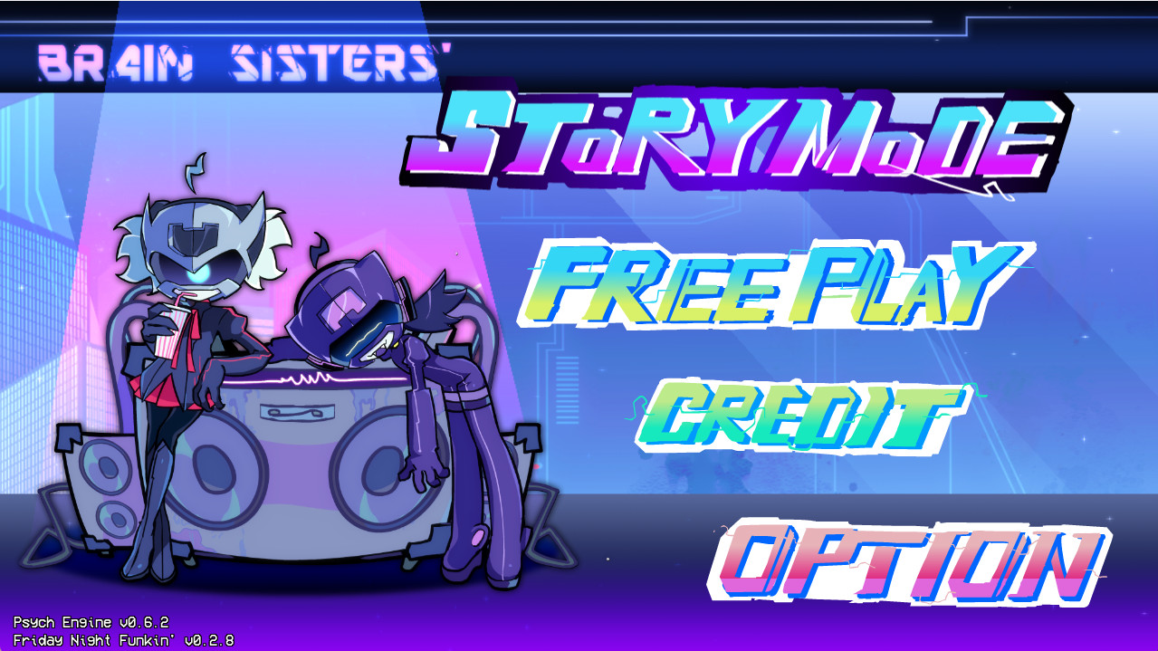 BRAIN SISTERs'[DEMO] Mod for Friday Night Funkin' | FNF Mods