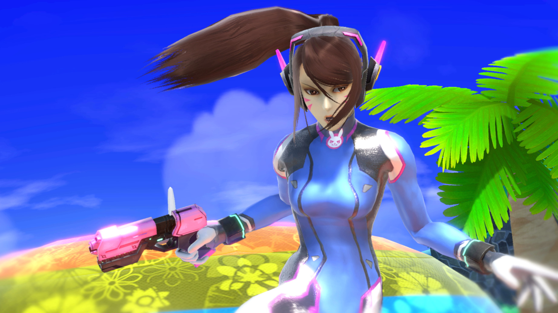 Overwatch 1 D.Va Zero Suit Samus Mod for Super Smash Bros. Ultimate ...