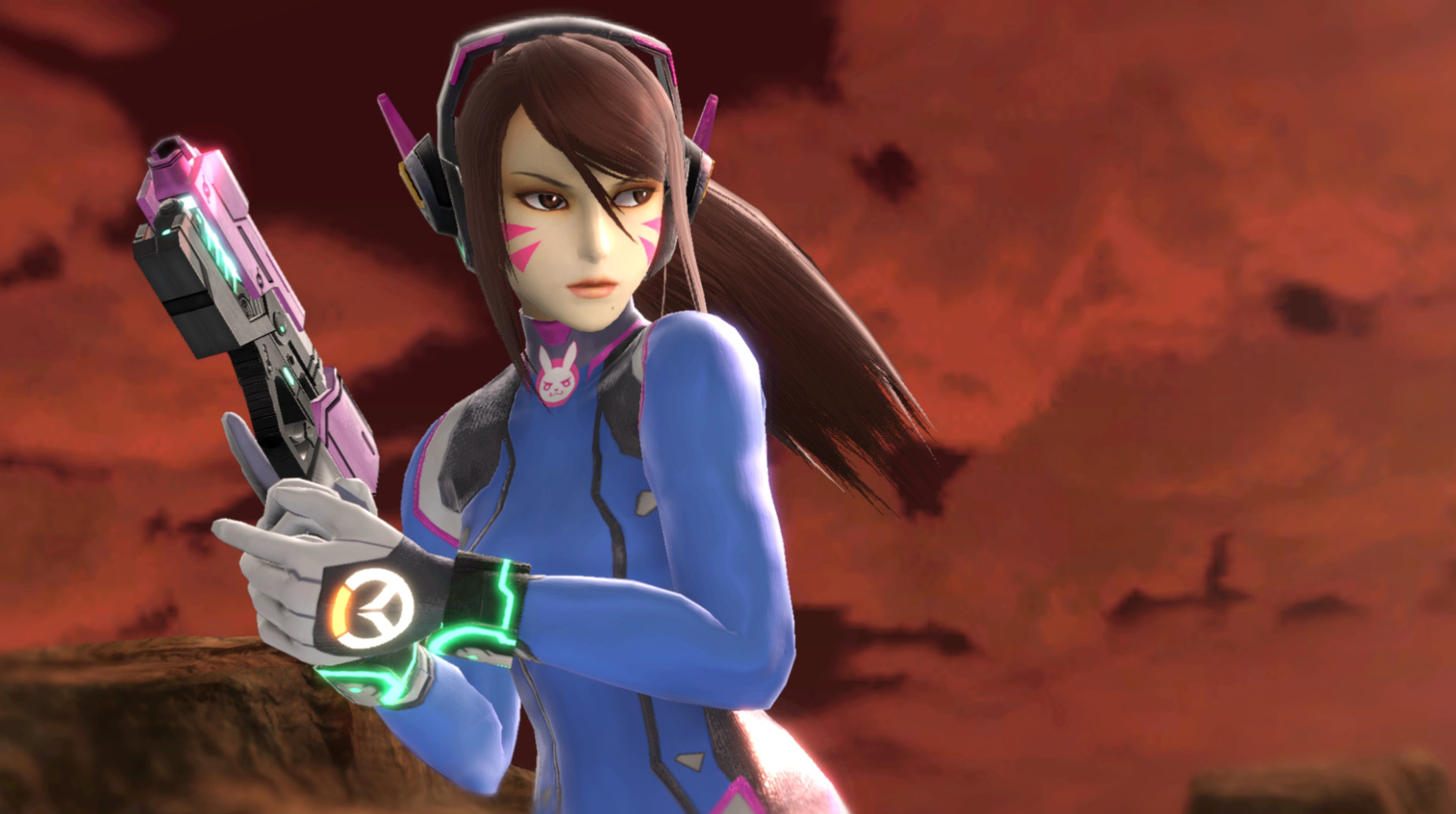 Wallpaper Art Overwatch Smash Bros