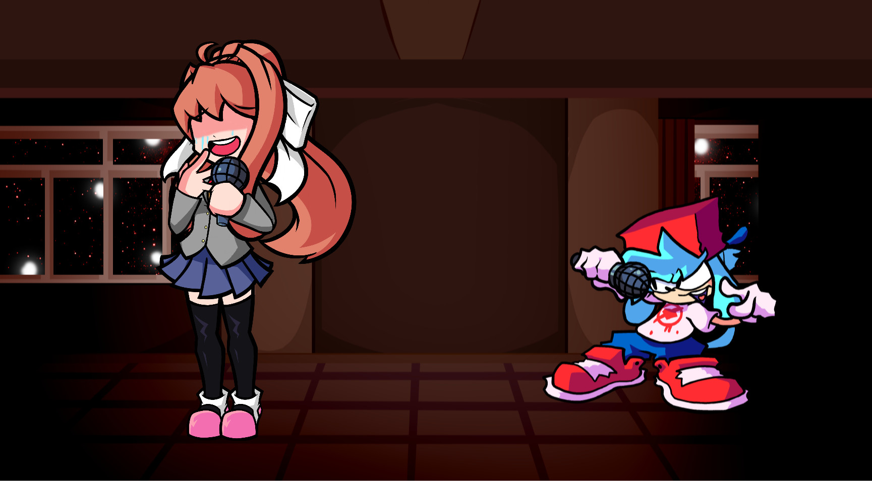 Monika.exe v1 (Mirrored) [Friday Night Funkin'] [Mods]