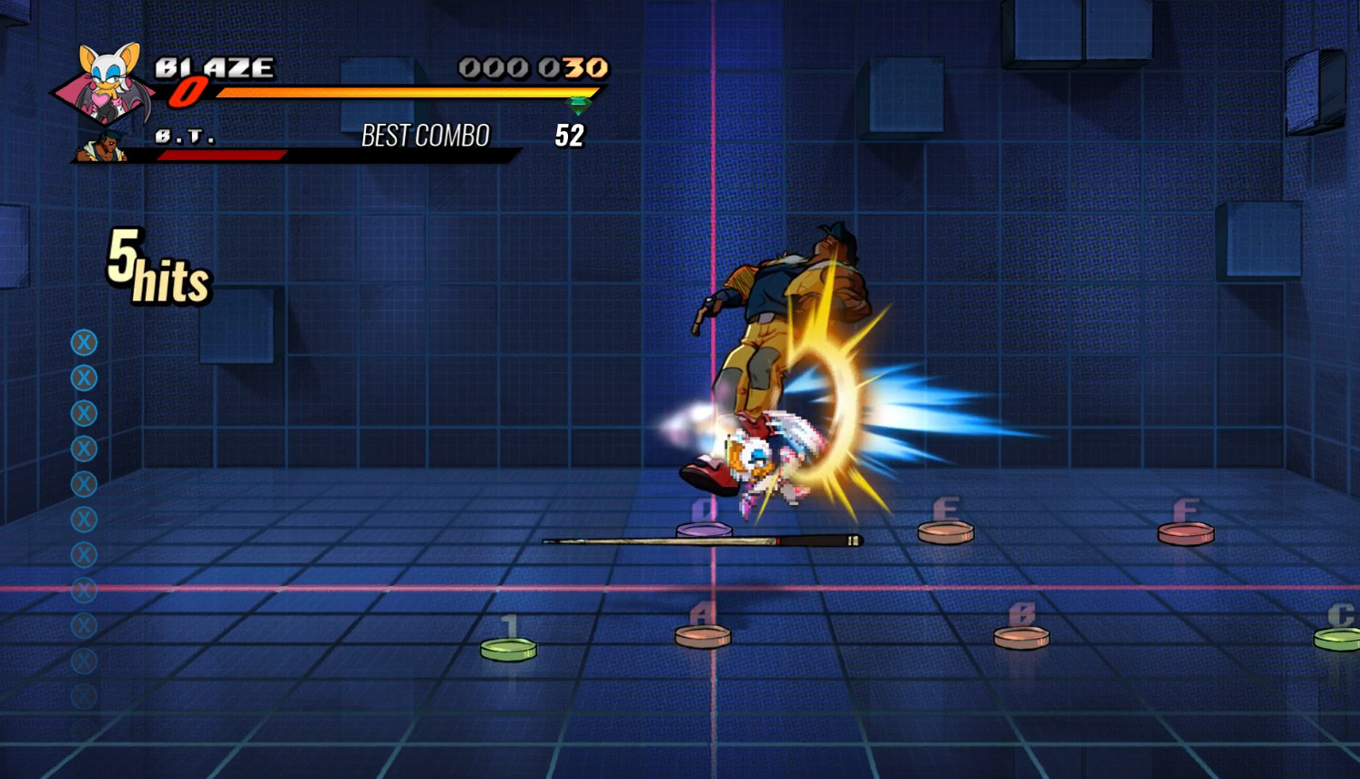 Rouge the Bat over SOR4-Blaze [Streets of Rage 4] [Mods]