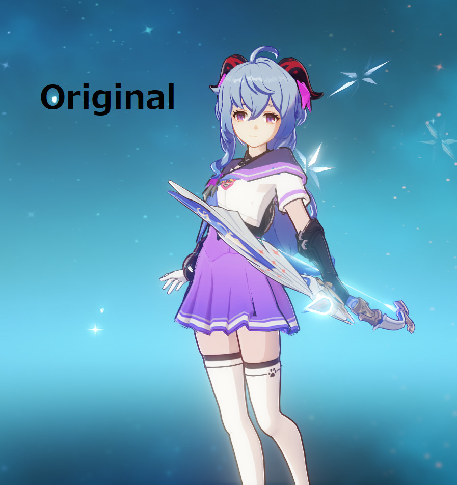 Ganyu school outfit recolor Mod for Genshin Impact | GI Mods