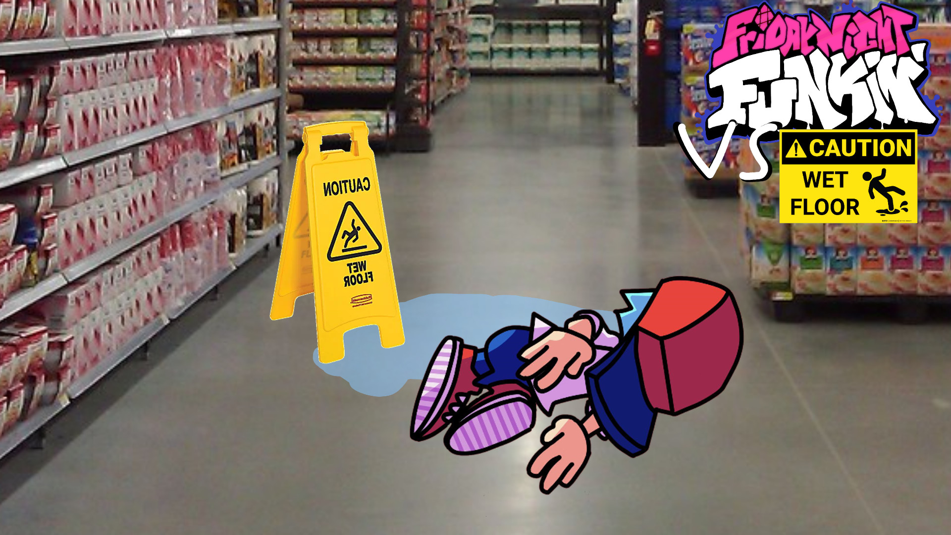 Vs Silhouette Man ( Wet floor Sign ) Mod for Friday Night Funkin' | FNF ...