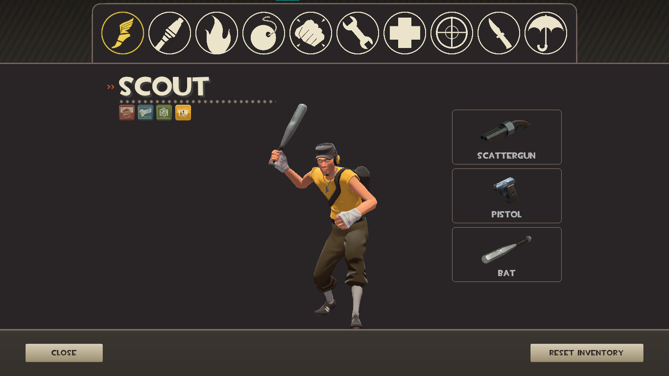 Team logo loadout buttons. [Team Fortress 2 Classic] [Mods]