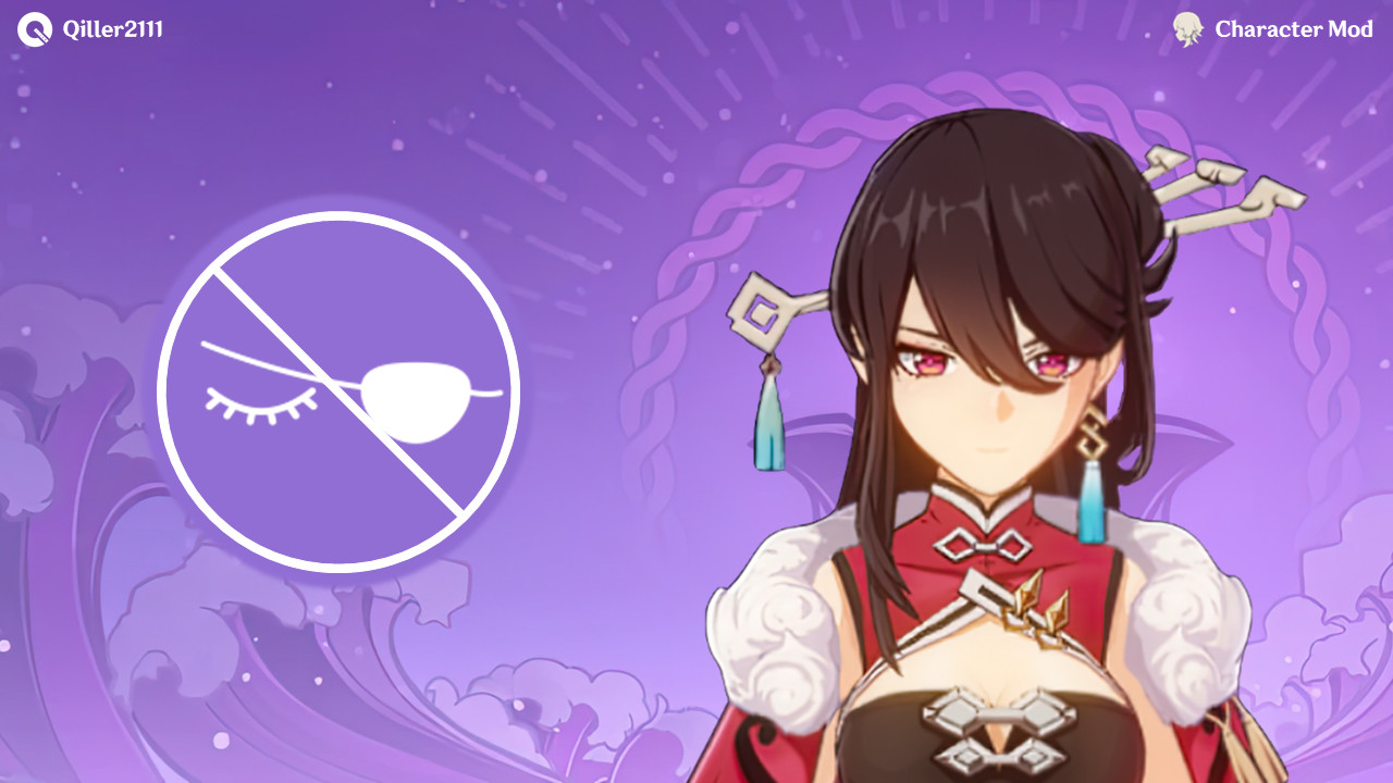 Beidou Without Eyepatch Mod for Genshin Impact | GI Mods