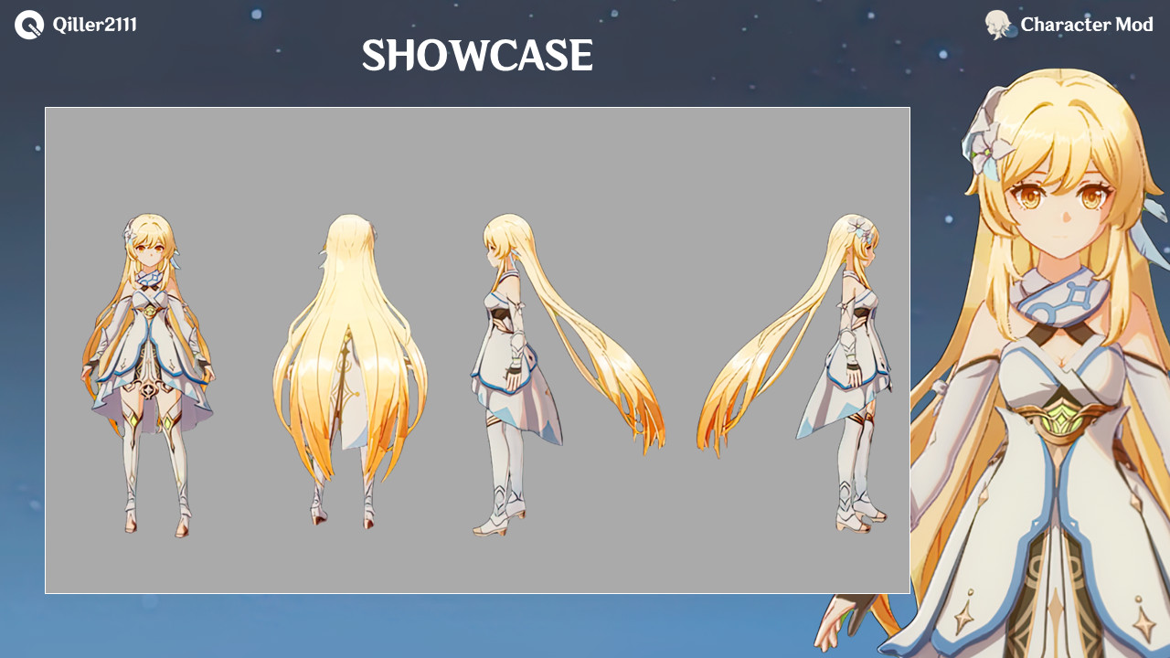 Lumine Long Hair [Genshin Impact] [Mods]