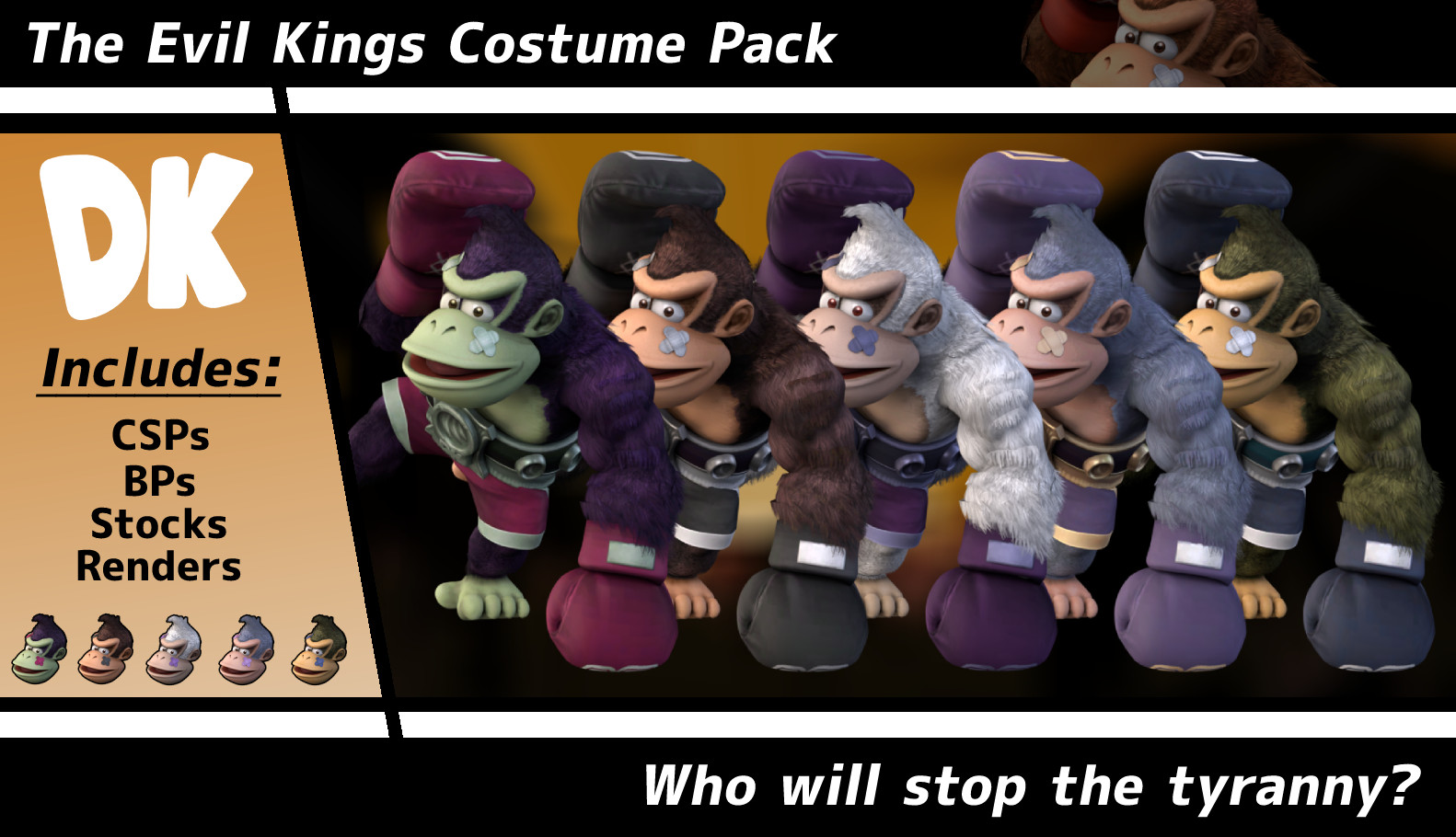The Evil Kings Costume Pack Mod for Super Smash Bros. Brawl | Brawl Mods