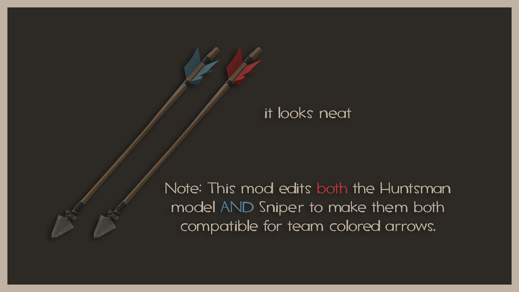 Team Colored Huntsman Arrows Mod for Team Fortress 2 | TF2 Mods