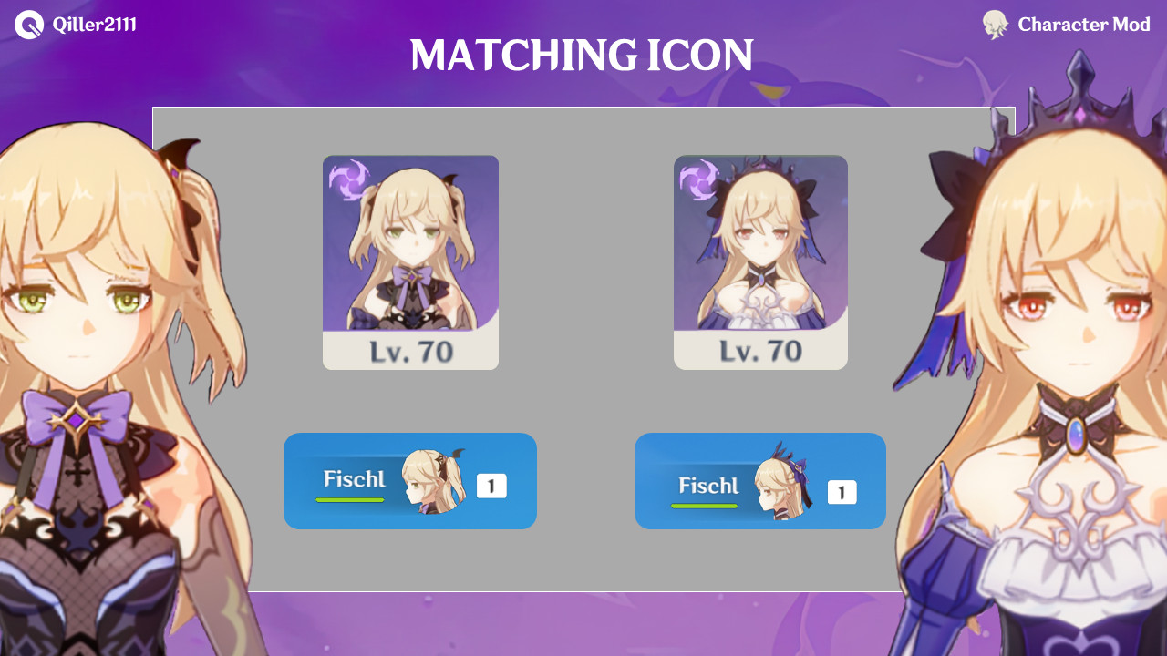 Fischl Without Eyepatch Mod for Genshin Impact | GI Mods