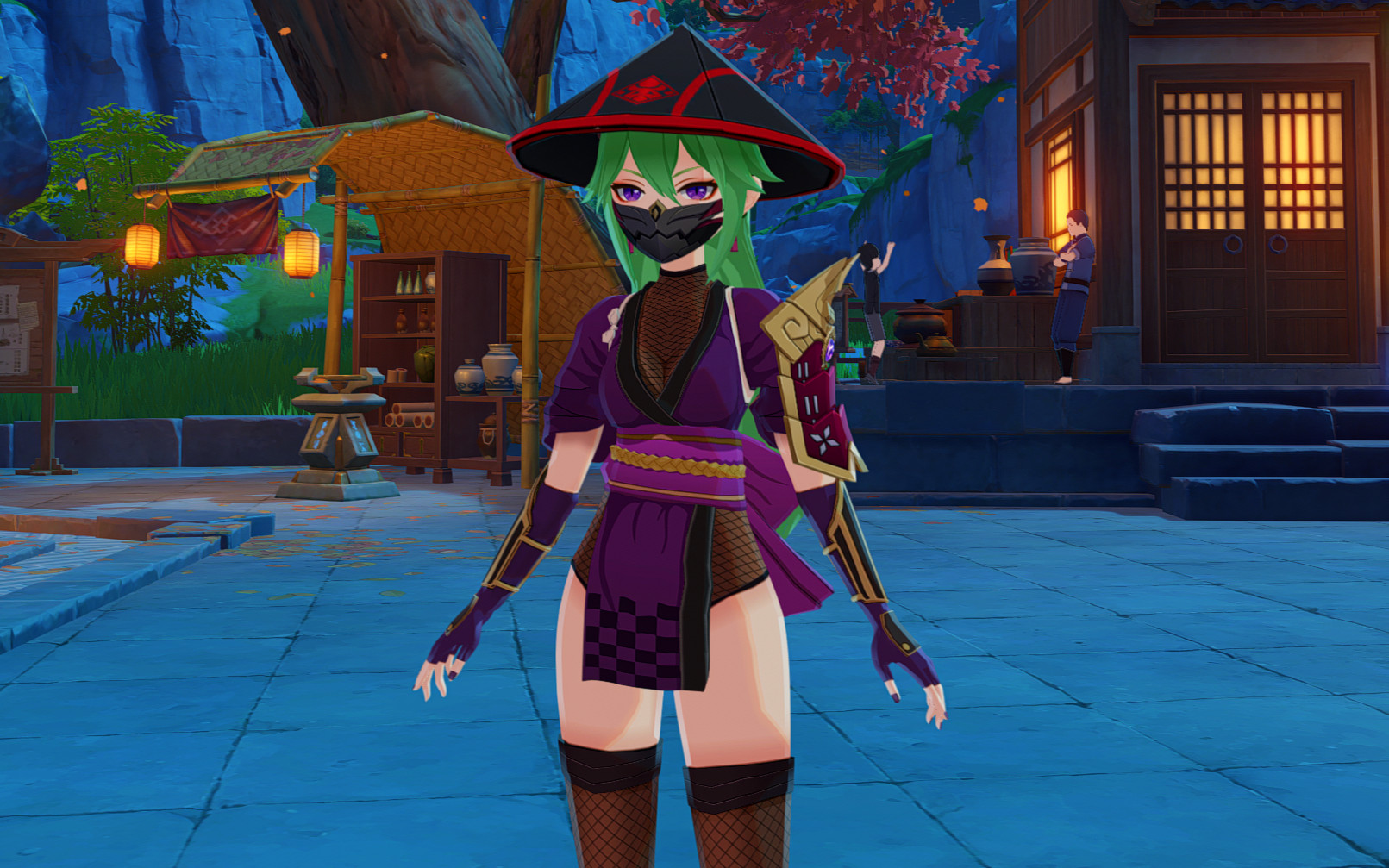 Kuki in a Arataki gang style outfit(久岐忍荒泷派常服) Mod for Genshin Impact ...