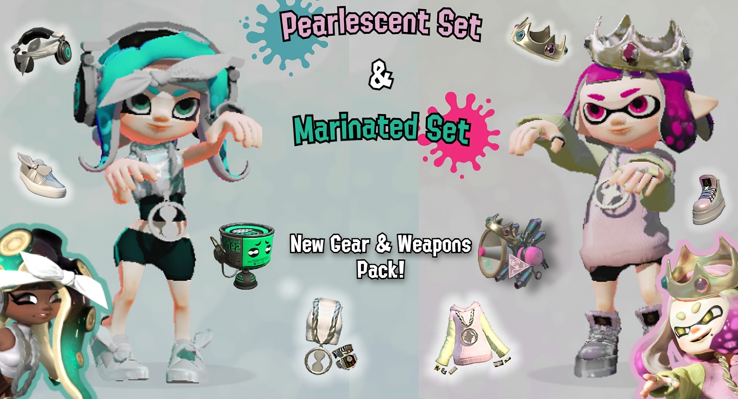 Pearlescent Set & Marinated Set PACK Mod for Splatoon | Splatoon Mods