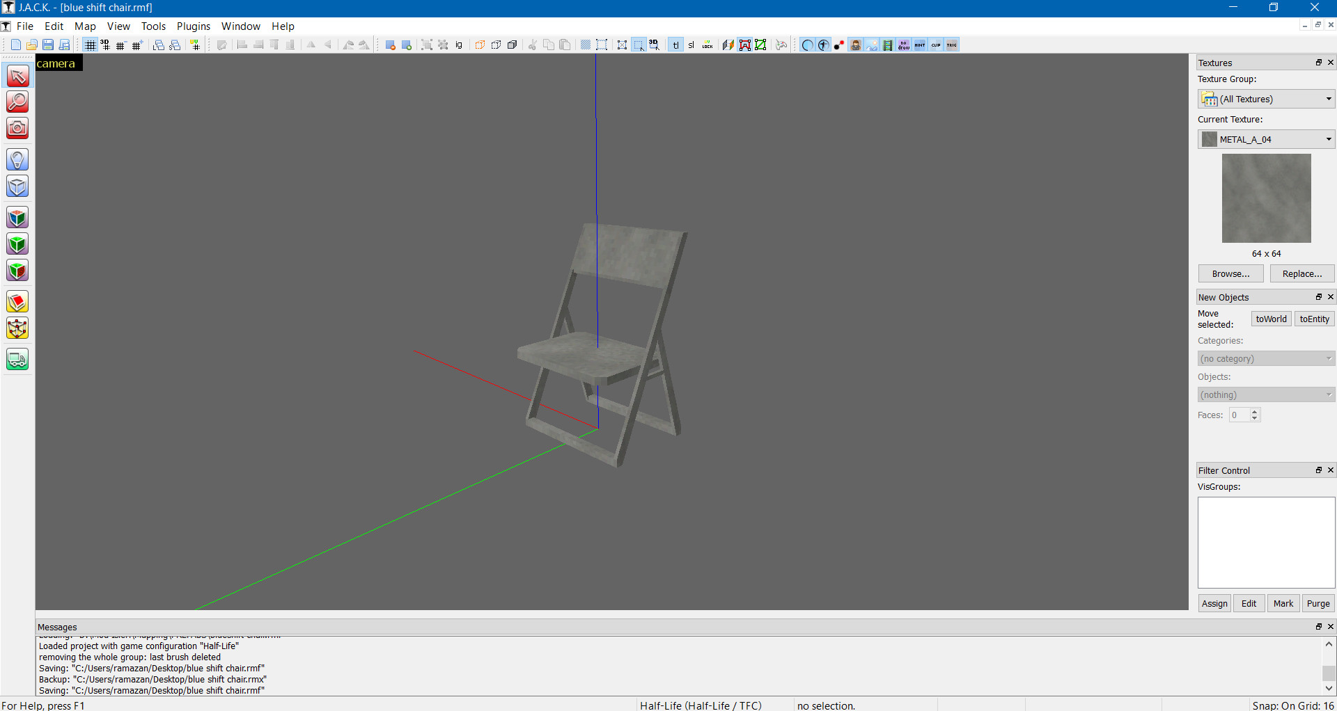 Blue Shift Chair Prefab [Half-Life] [Mods]