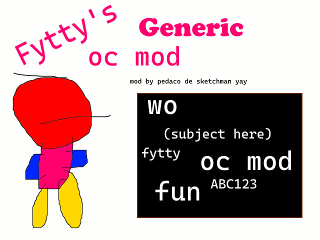 Fytty's Generic oc mod Mod for Baldi's Basics | Baldi Mods