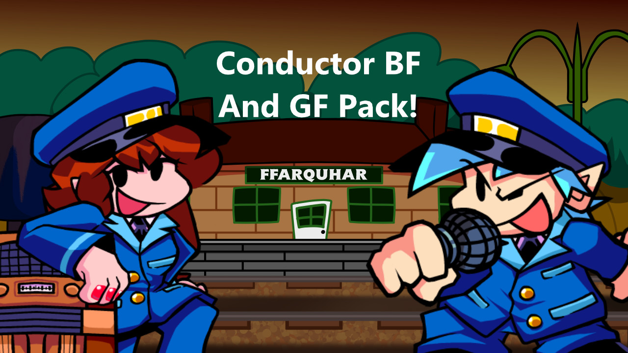 Conductor BF And GF Over BF And GF! Mod for Friday Night Funkin' | FNF Mods