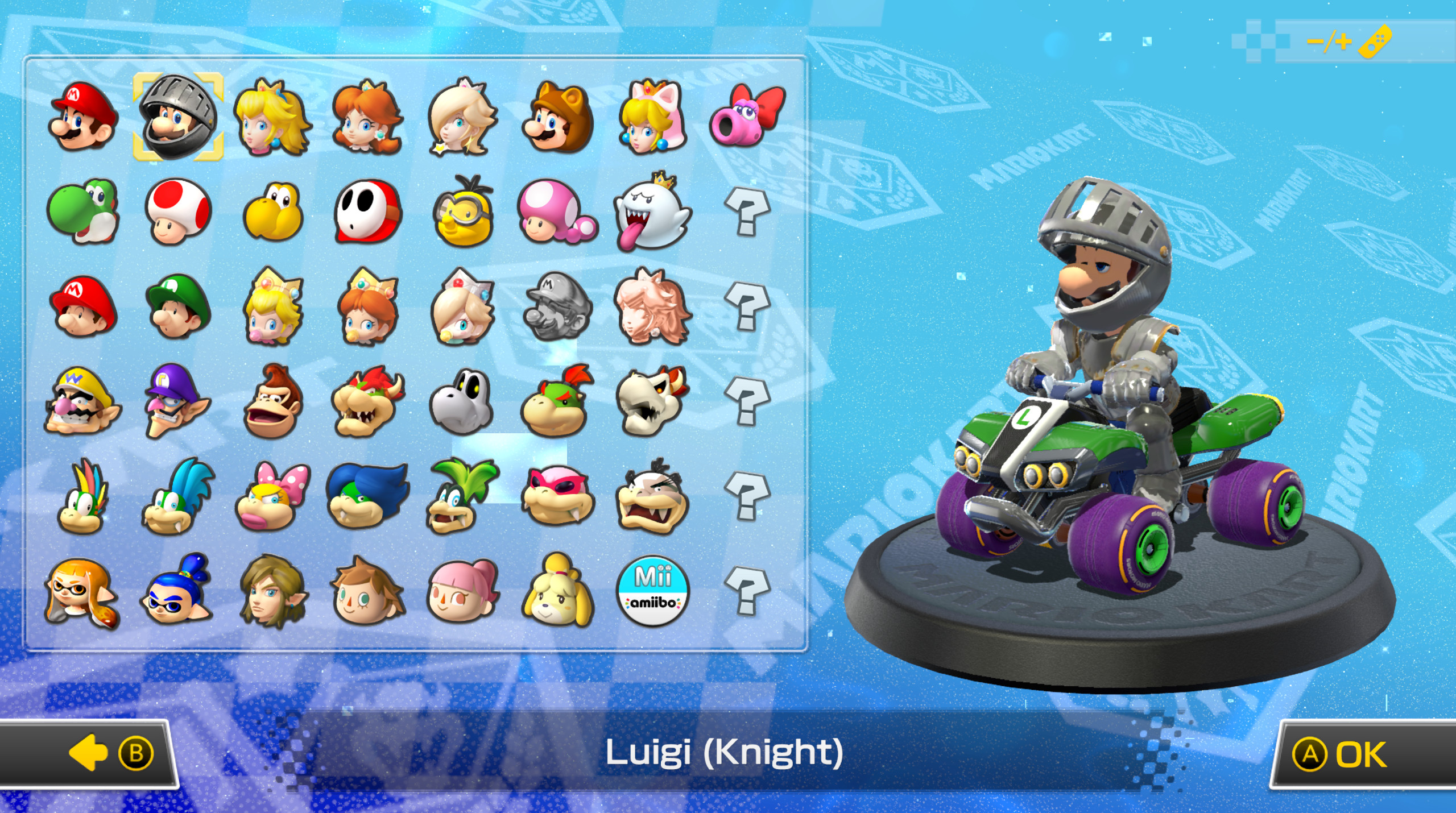 Knight Luigi (Mario Kart Tour Port) Mod for Mario Kart 8 Deluxe | MK8D Mods
