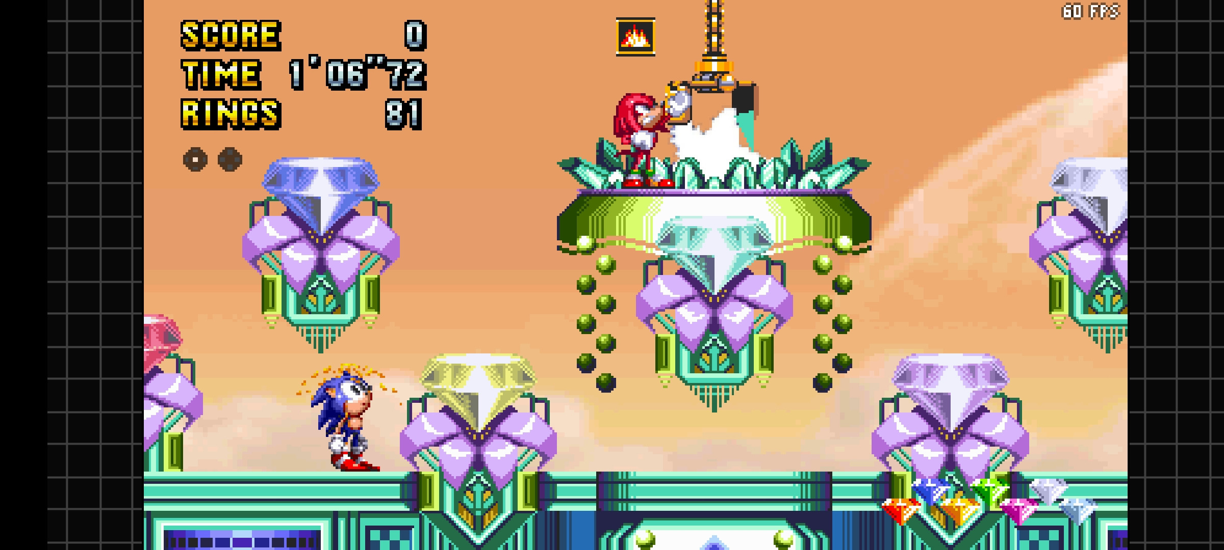 The Mythic Star over Master Emerald. [Sonic 3 A.I.R.] [Mods]