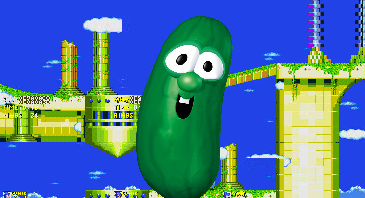 Larry the Cucumber in Sonic 3 A.I.R. Mod for Sonic 3 A.I.R. | S3AIR Mods