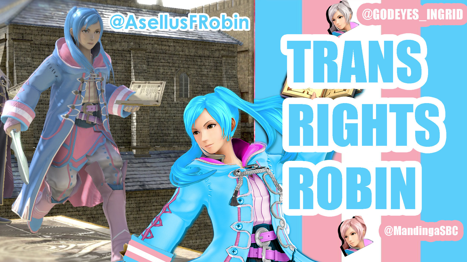 Trans Rights Robin [Super Smash Bros. Ultimate] [Mods]