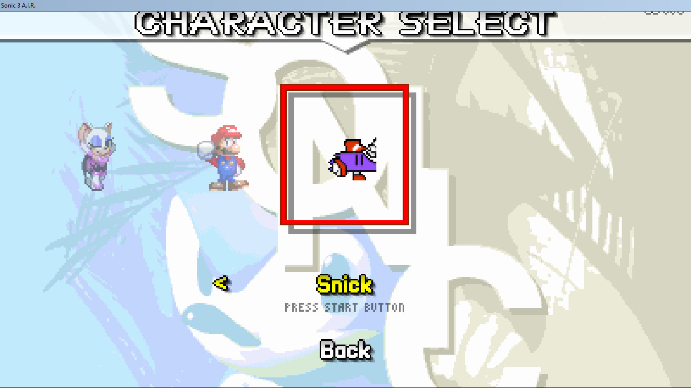 Extra slot snick the porcupine Mod for Sonic 3 A.I.R. | S3AIR Mods