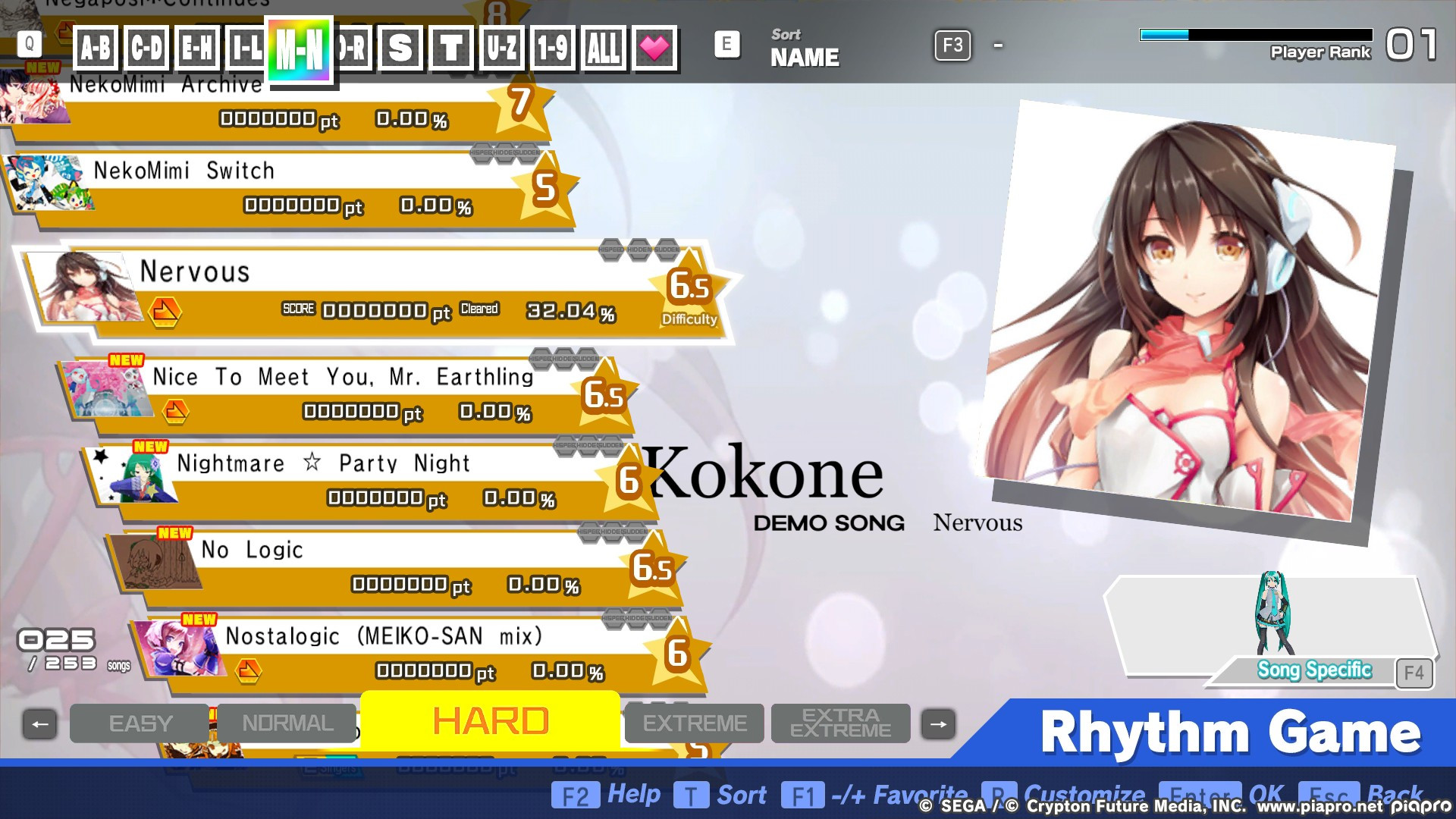 Nervous - Kokone (Custom Song) [Hatsune Miku: Project DIVA Mega Mix+] [Mods]