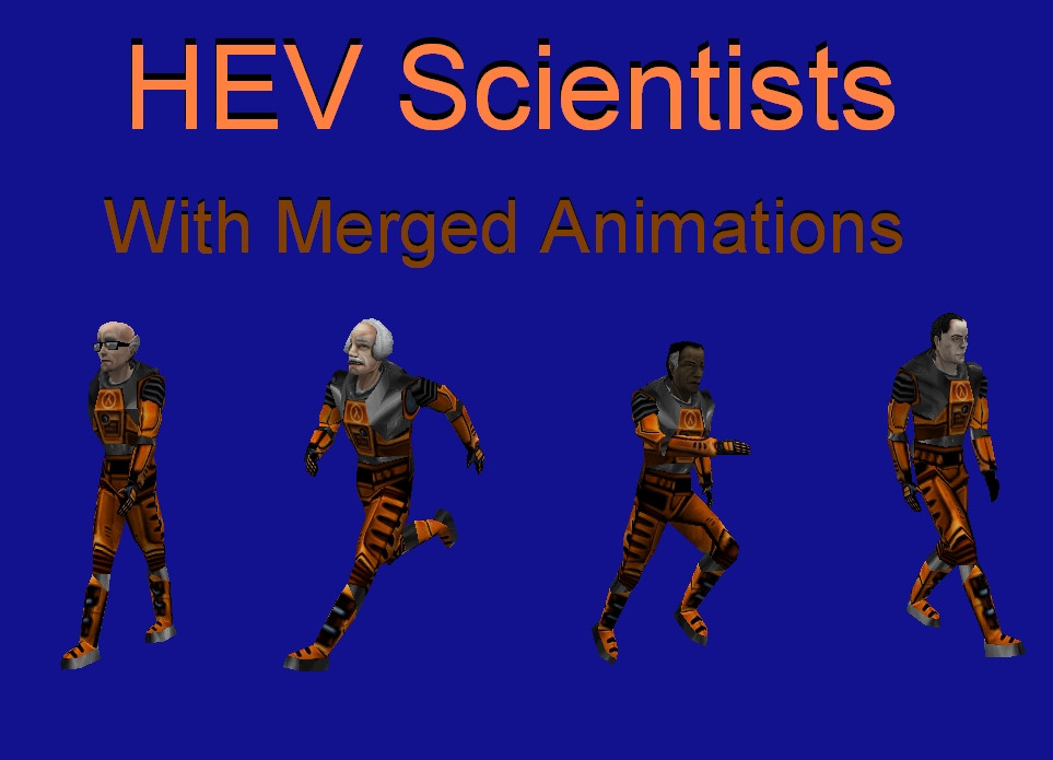 HEV Scientists with merged animations Mod for Half-Life | HL Mods