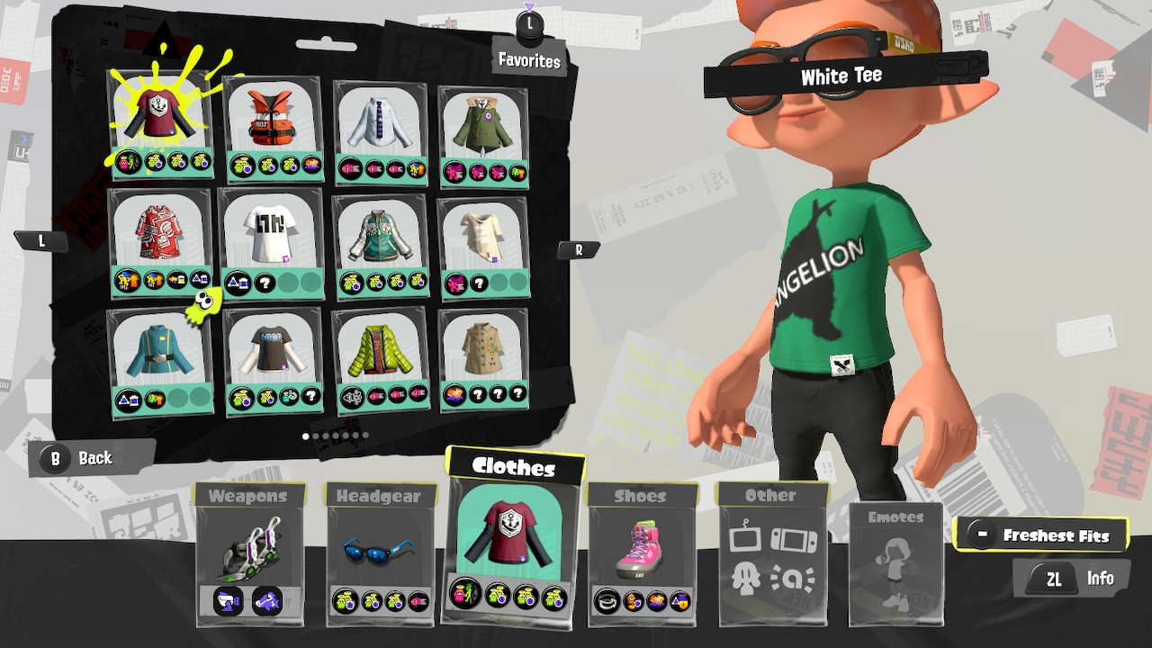 Fred Crumbs EVANGELION Shirt Mod for Splatoon 3 | Splatoon 3 Mods