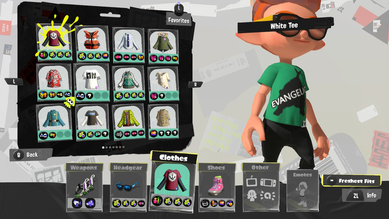 Fred Crumbs EVANGELION Shirt Mod for Splatoon 3 | Splatoon 3 Mods