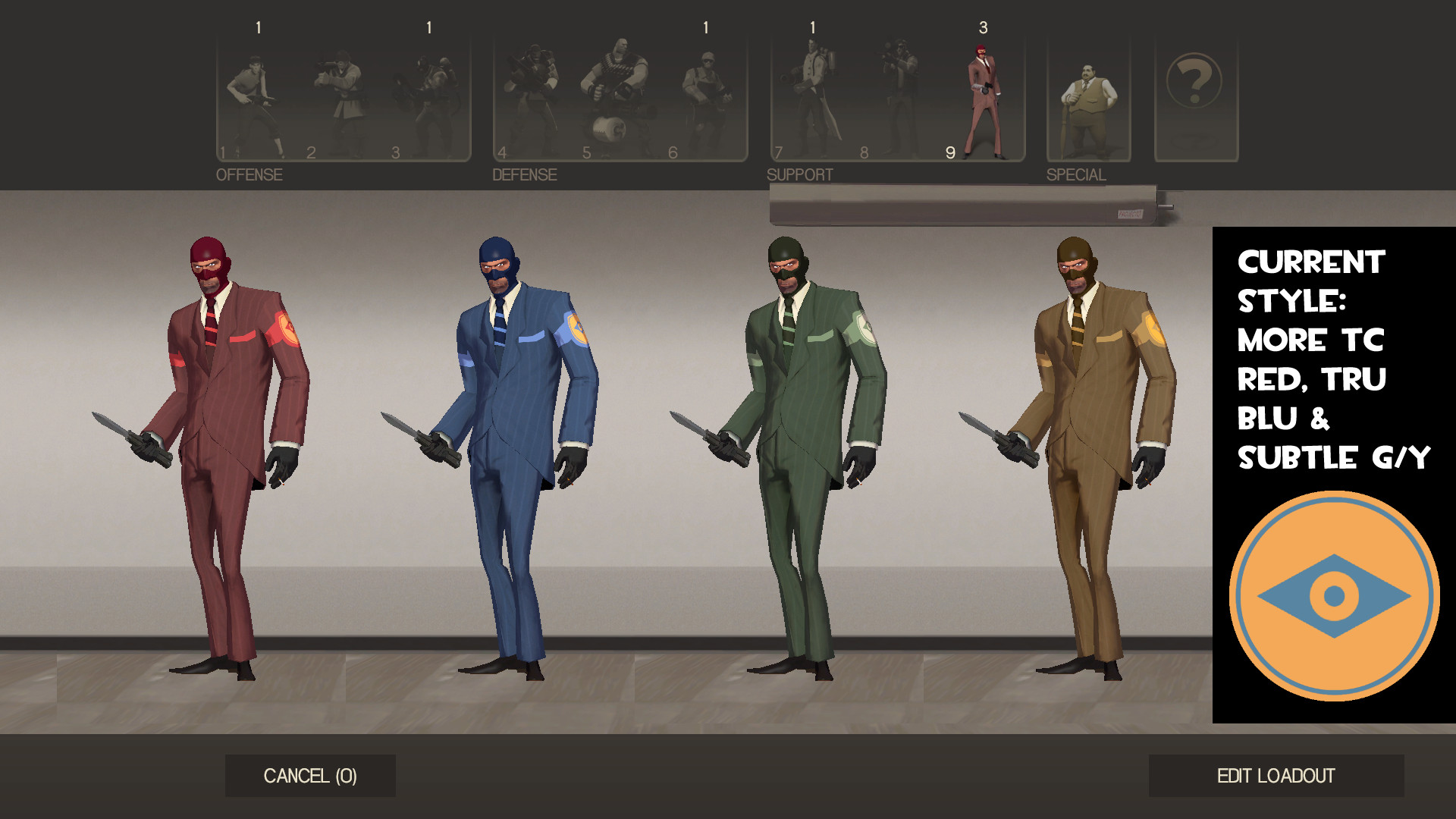 Spy Tf2 Present Team Fortress 2 Spy Figurine | 3D Printed Low Poly TF2