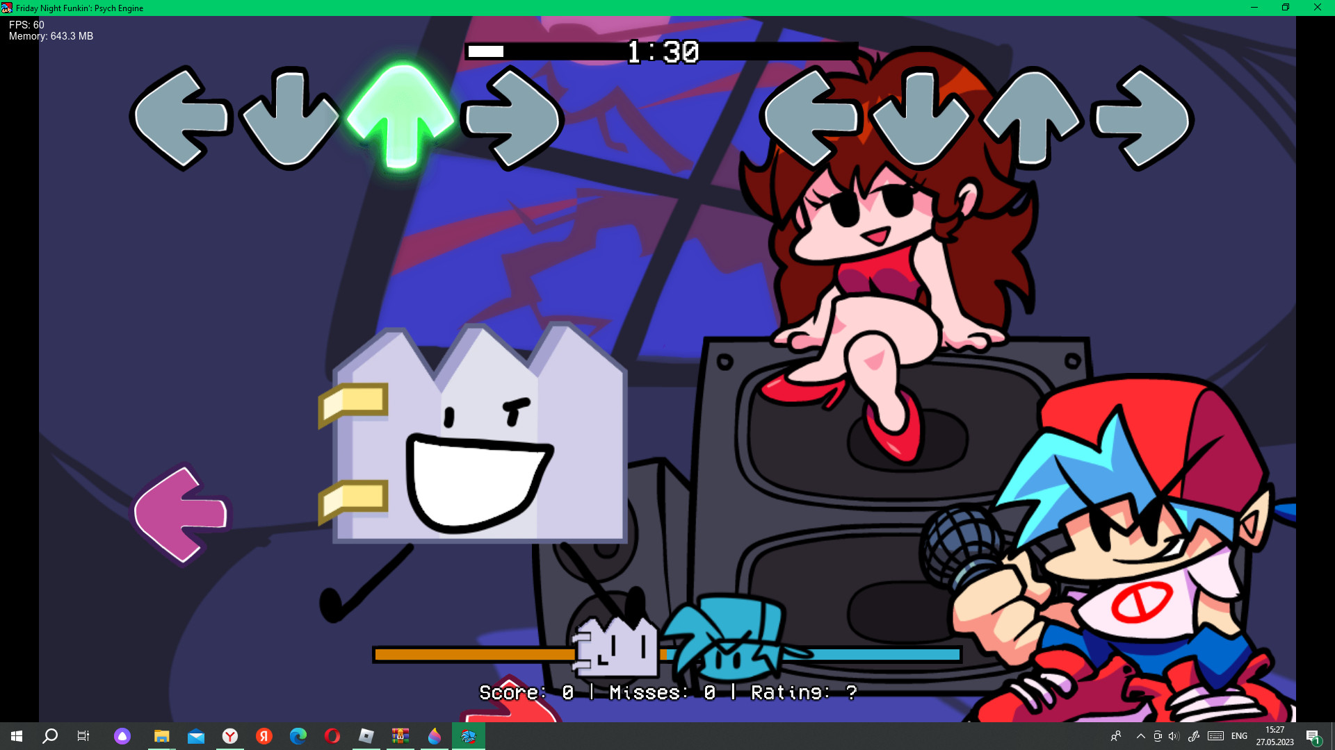 Gaty over Skid and Pump [BFB] Mod for Friday Night Funkin' | FNF Mods