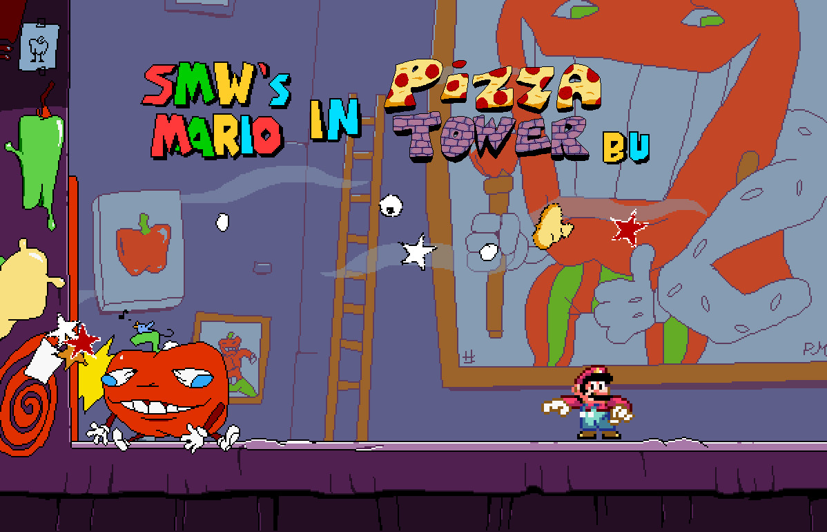 SMW's Mario In Pizza Tower BU Mod for Pizza Tower | PT Mods