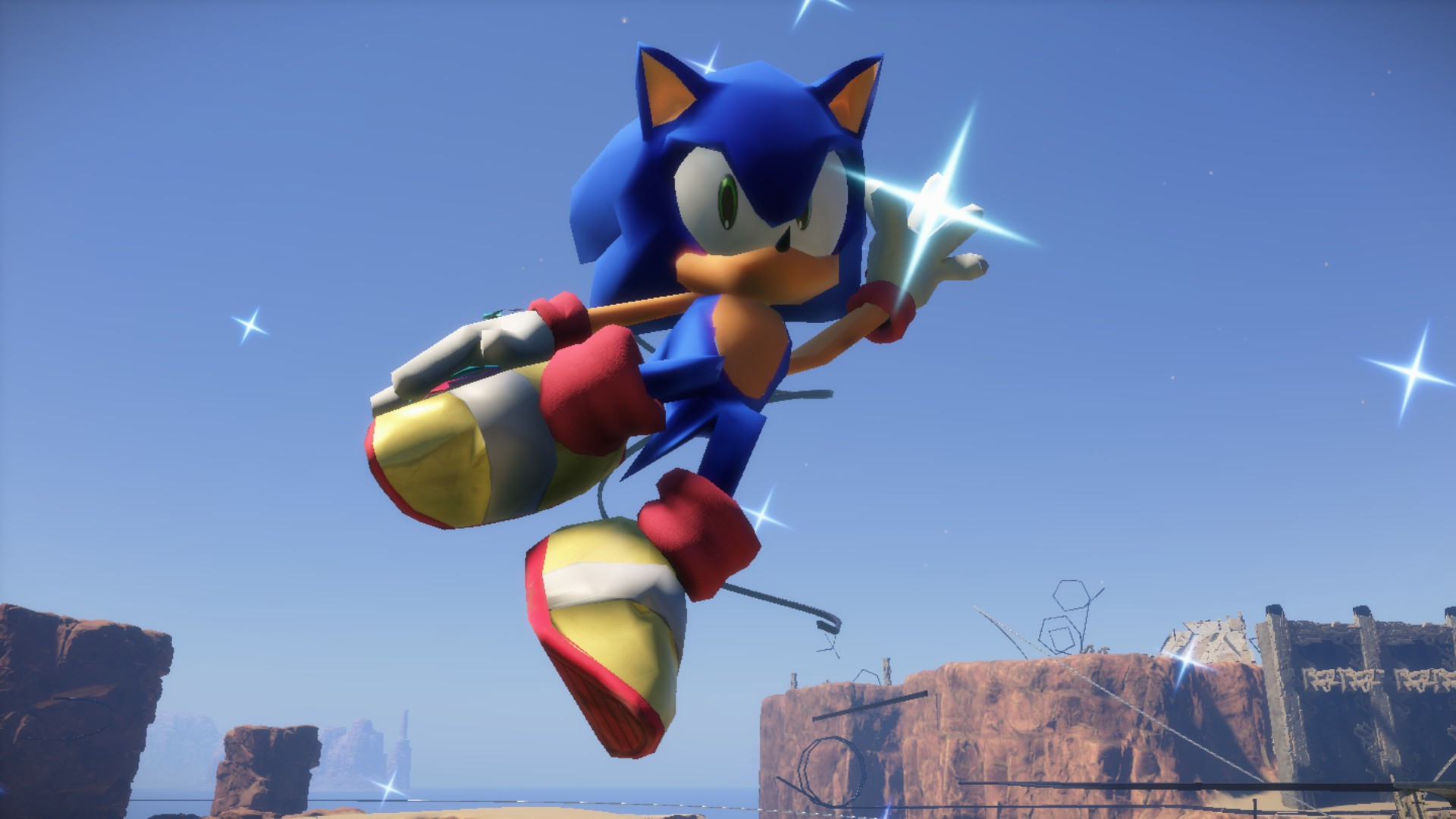 Low Poly Sonic v2.1: Compatible with Update 2 [Sonic Frontiers] [Mods]