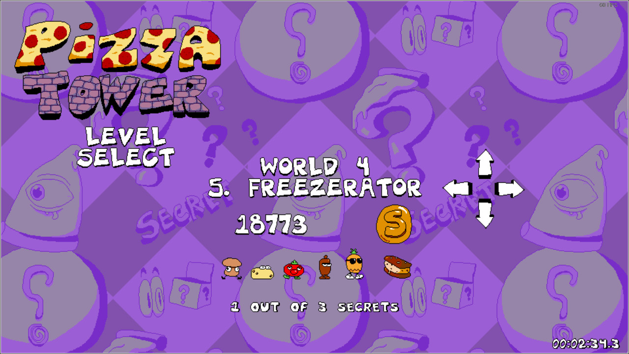 PTU Level Select [Pizza Tower] [Mods]