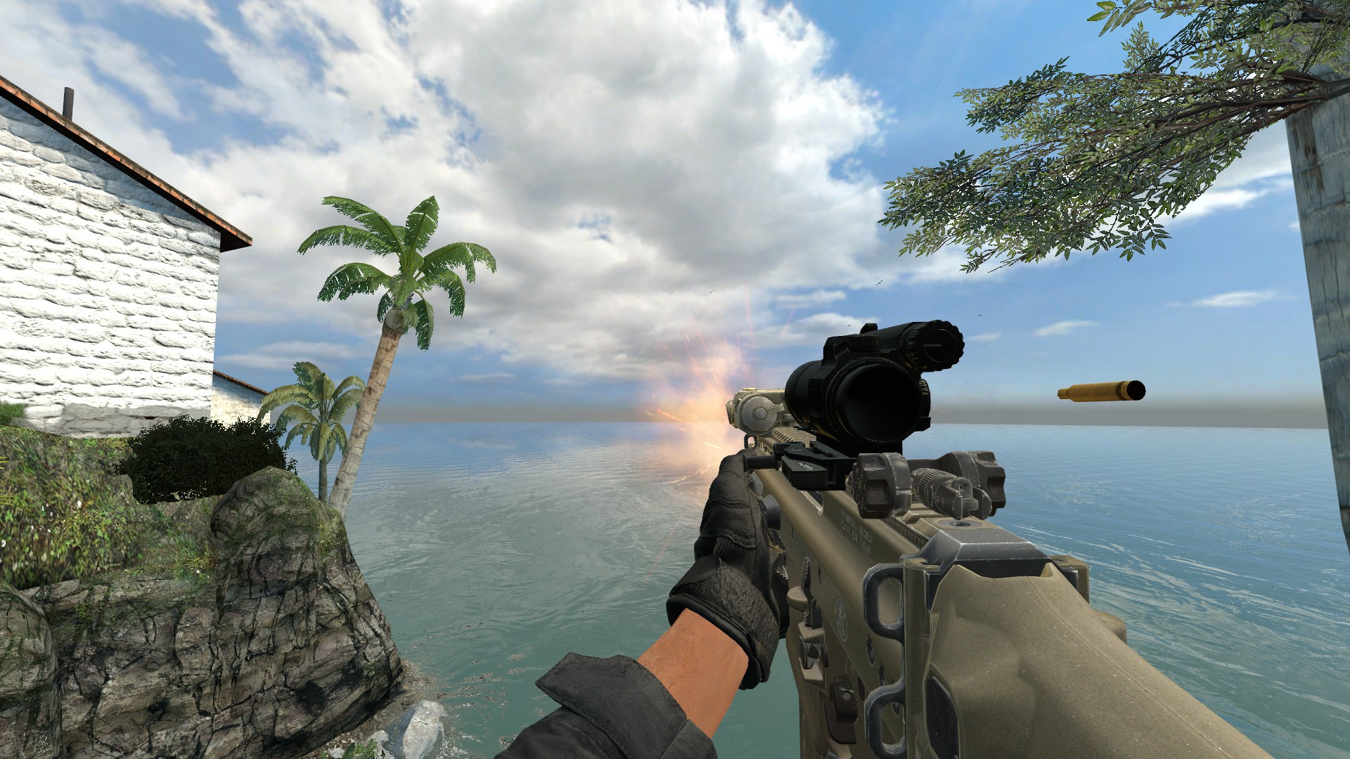 EFT SCAR-H on MW19 Anims Mod for Counter-Strike: Source | CS:S Mods