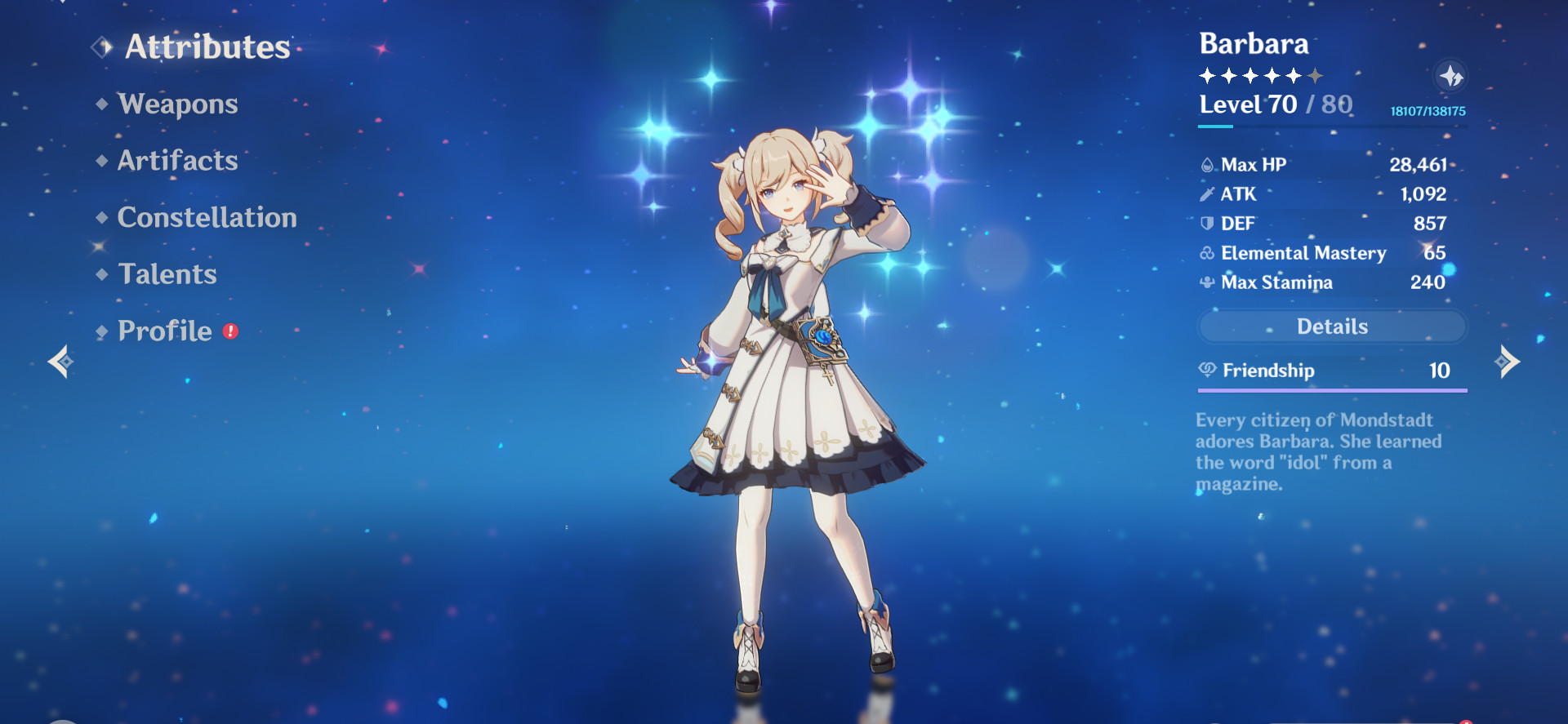 Casual Barbara Mod for Genshin Impact | GI Mods
