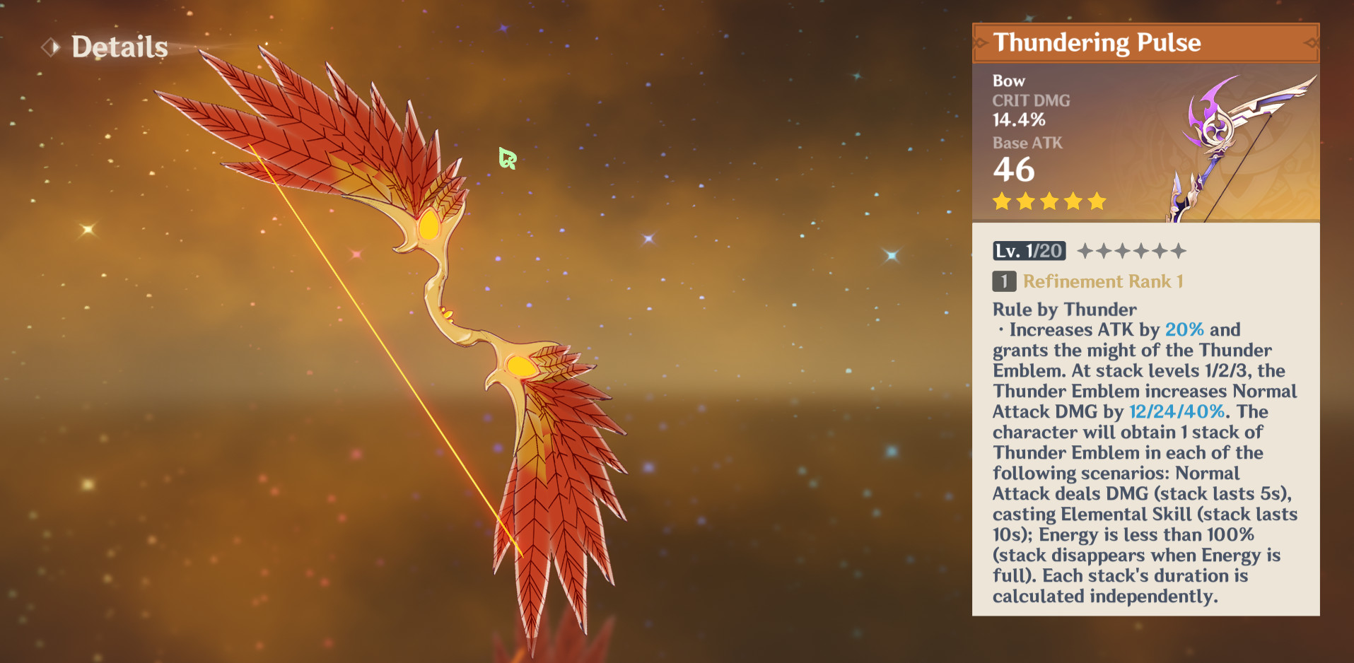 Phoenix Feather Bow Mod Mod for Genshin Impact | GI Mods