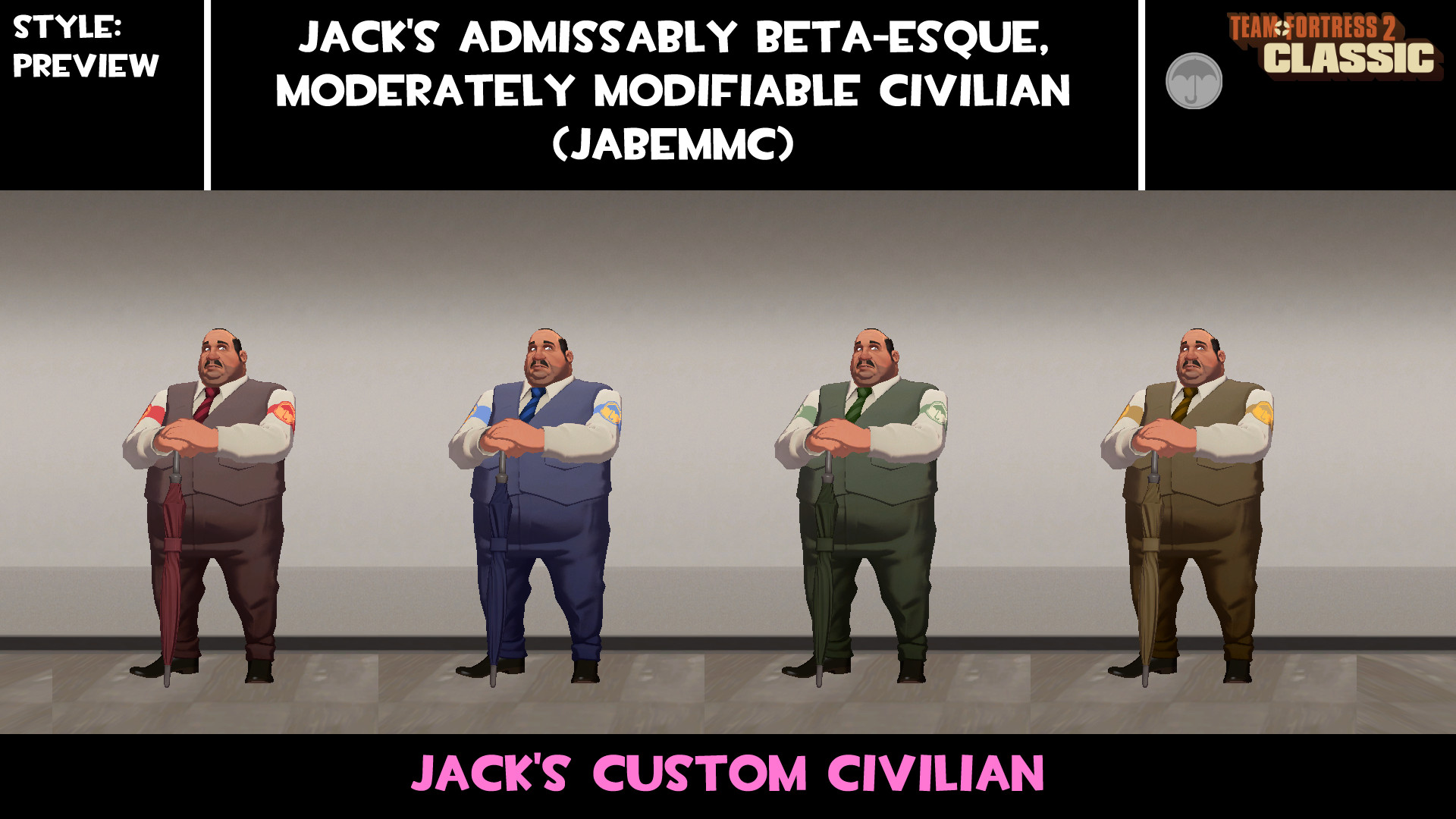 Jack's Custom Civilian Mod for Team Fortress 2 Classified | TF2Classic Mods