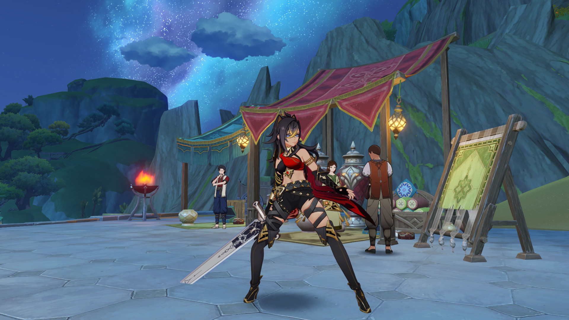 Dehya over Diluc (Expressionless) Mod for Genshin Impact | GI Mods