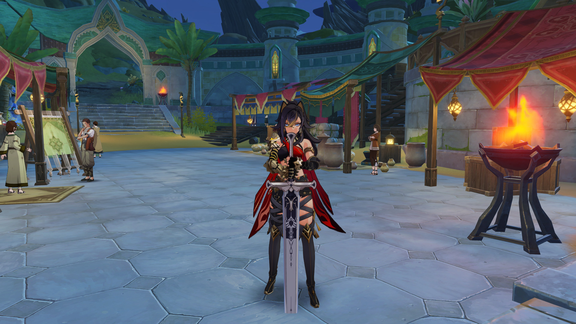 Dehya over Diluc (Expressionless) Mod for Genshin Impact | GI Mods