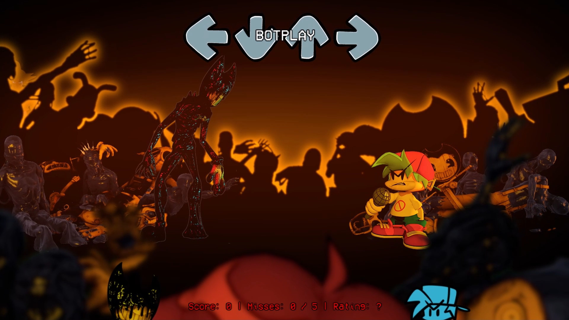 Defeat but The Ink Demon Sings it Mod for Friday Night Funkin' | FNF Mods