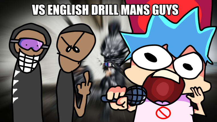 Vs English Drill Guys V2.5 Mod for Friday Night Funkin' | FNF Mods