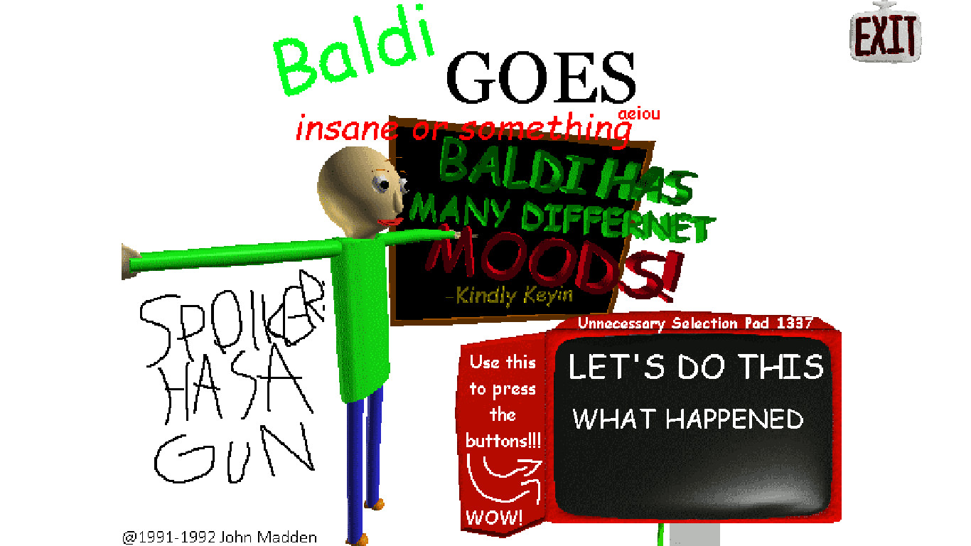 Baldi Goes Insane or something Mod for Baldi's Basics | Baldi Mods