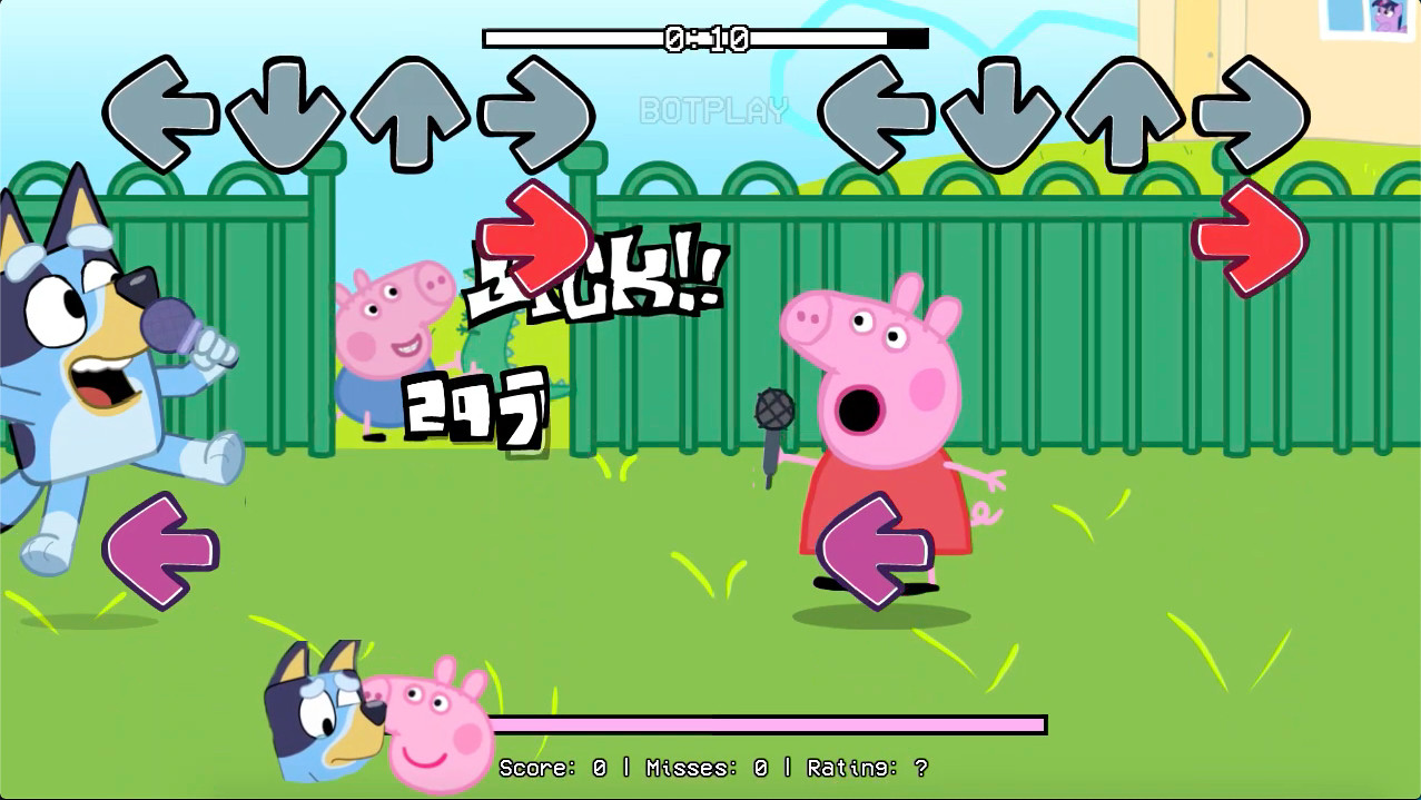 Peppa Vs Bluey FNF Mod V2 Mod for Friday Night Funkin' | FNF Mods